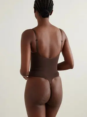 SKIMS Seamless Sculpt Thong Bodysuit - Brown