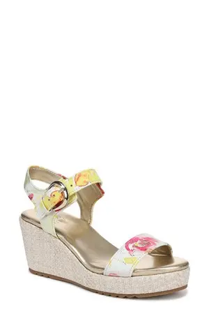 Naturalizer Naturalizer Stella Platform Wedge Sandal With Floral Print Sunlight Multi