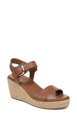 Naturalizer Stella Platform Wedge Sandal With Floral Print - Walnut Wake