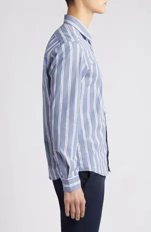 BOSS Liam Kent Regular Fit Check Stretch Cotton Button-up Shirt