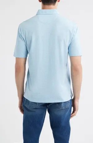 Johnnie-o Heathered Original 2.0 Regular Fit Polo - Cloud Blue