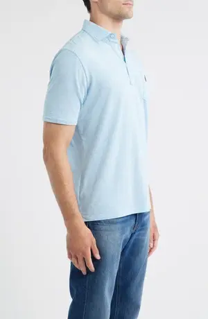 Johnnie-o Heathered Original 2.0 Regular Fit Polo - Cloud Blue