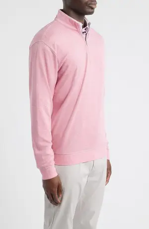 Johnnie-o Hanks Heathered Quarter Zip Pullover
