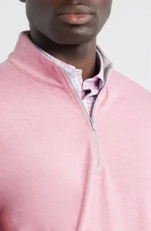 Johnnie-o Hanks Heathered Quarter Zip Pullover
