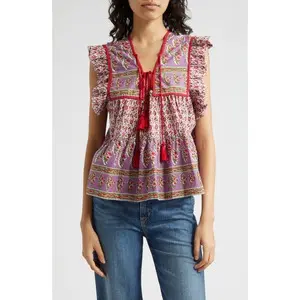 Mille Chelsea Ruffle Top - Heirloom