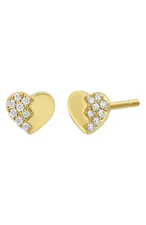 Bony Levy 18k Gold Diamond Heart Earrings - 18k Yellow Gold