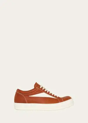 Rick Owens Rick Owens Bicolor Low-Top Sneakers - Clay/milk/milk