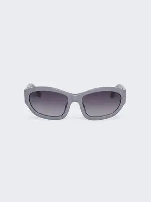 Linda Farrow Rounded Edge Sunglasses - Silver