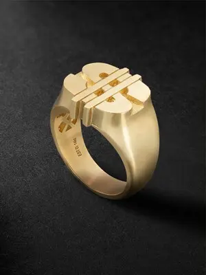 Established Dollar 14-karat Signet Ring - Gold