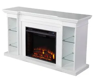 SEI FURNITURE Henstinger Electric Fireplace Wit H Bookcase - One-color
