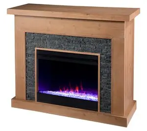 SEI FURNITURE Standlon Color Changing Fireplace W/ Faux Stone - One-color