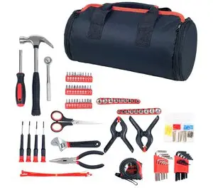 STALWART 86-piece Household Hand Tool Set With Roll-up Bag - One-color