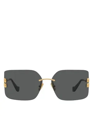Miu Miu Rectangle Sunglasses, 80mm