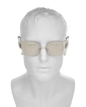 Miu Miu Rectangle Sunglasses, 80mm