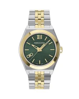 FERRAGAMO Vega 40mm Watch - Green/two-tone