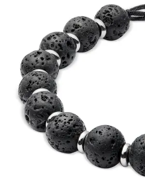 LINK UP Lava Stone Beaded Bracelet - Black