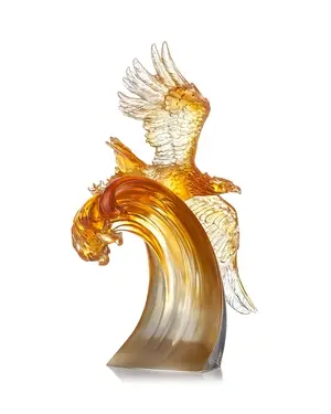 LIULI Align Light Amplify Crystal Eagle Sculpture