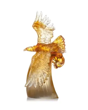LIULI Align Light Amplify Crystal Eagle Sculpture