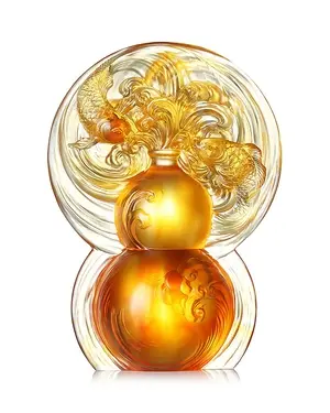 LIULI Source Of Abundance Crystal Sculpture - Amber