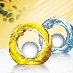 LIULI As The Good World Turns Generating Ruyi Through The Ether Crystal Sculpture