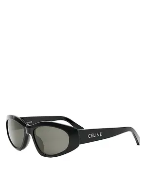 Celine Monochroms Geometric Sunglasses - Black/gray Solid