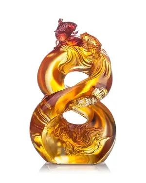 LIULI In Unity Crystal Sculpture - Amber/red