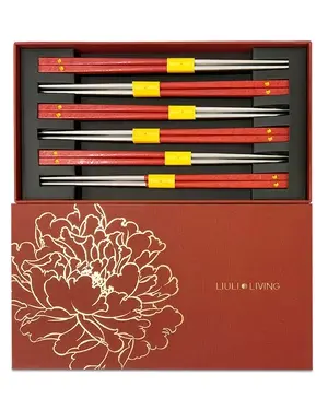 LIULI Blessed Chopsticks Pairs, Set Of 6