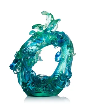LIULI True Believer Dance Of The Dragon Crystal Sculpture