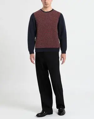 BROOKSFIELD Multicolor Crewneck Sweater - Blue