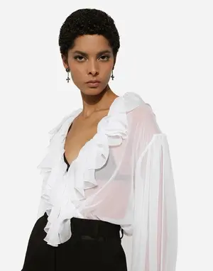 Dolce & Gabbana Rhinestone Cross Drop Earrings