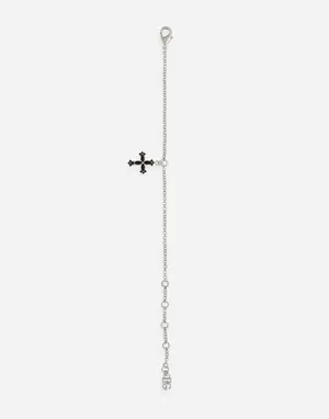 Dolce & Gabbana Crystal Cross Charm Bracelet