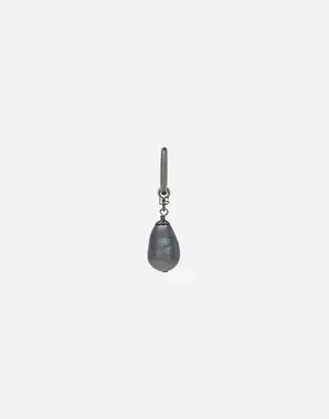 Dolce & Gabbana Single Creole Earring With Baroque Teardrop - Grey