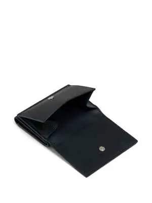 Marni Leather Trifold Wallet With Mending-embroidery - Black