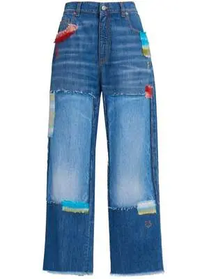 Marni Denim-patchwork Straight-leg Jeans
