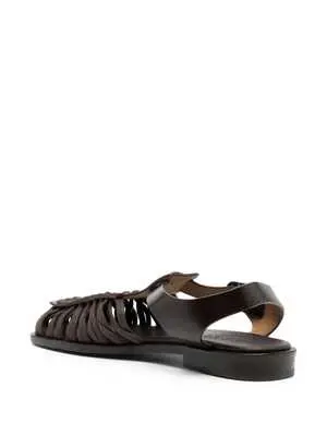 Hereu Alaro Caged Leather Sandals - Brown