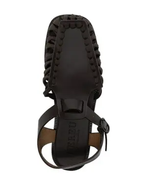 Hereu Alaro Caged Leather Sandals - Brown