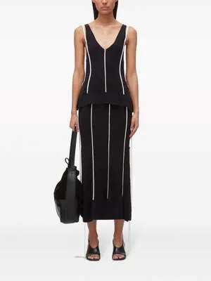 3.1 Phillip Lim Pipe-trim Knitted Midi Skirt