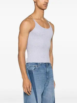 DION LEE Wire Strap Organic Cotton Tank Top