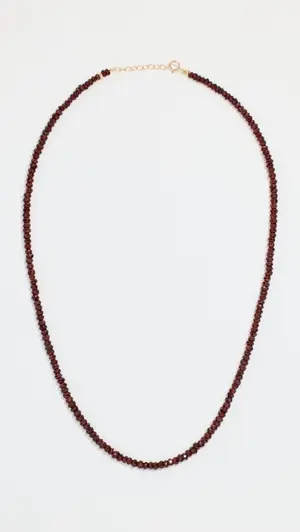 Jia Jia January Beaded Necklace - Garnet