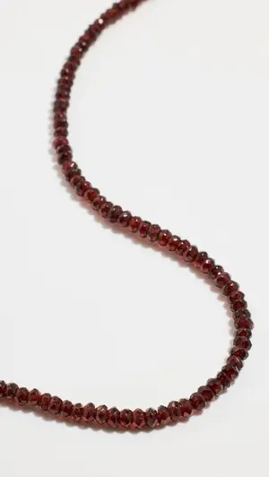 Jia Jia January Beaded Necklace - Garnet