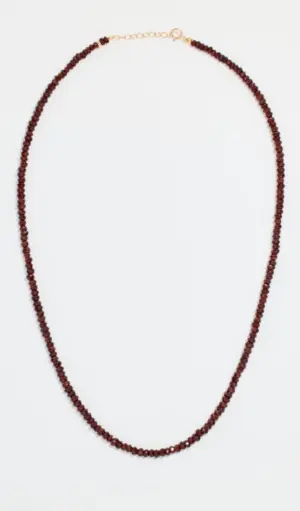 Jia Jia January Beaded Necklace - Garnet