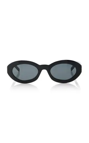 Saint Laurent Round-frame Acetate Sunglasses - Black