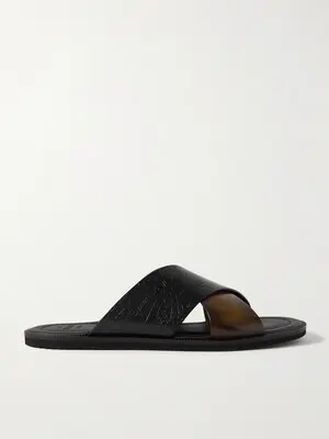 Berluti Sifnos Scritto Venezia Leather Sandals