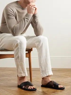 Berluti Sifnos Scritto Venezia Leather Sandals