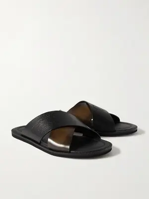 Berluti Sifnos Scritto Venezia Leather Sandals