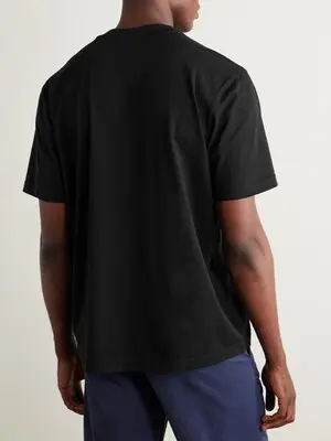 Nn07 Adam 3209 Logo-embroidered Pima Cotton-jersey T-shirt - Black