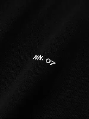 Nn07 Adam 3209 Logo-embroidered Pima Cotton-jersey T-shirt - Black
