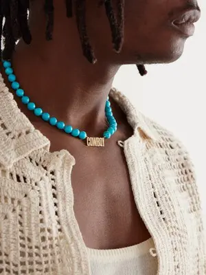 Established 14-karat Gold Turquoise Necklace