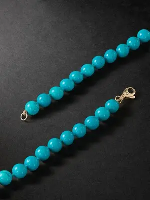 Established 14-karat Gold Turquoise Necklace