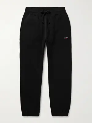 NOAH Core Tapered Logo-embroidered Cotton-jersey Sweatpants